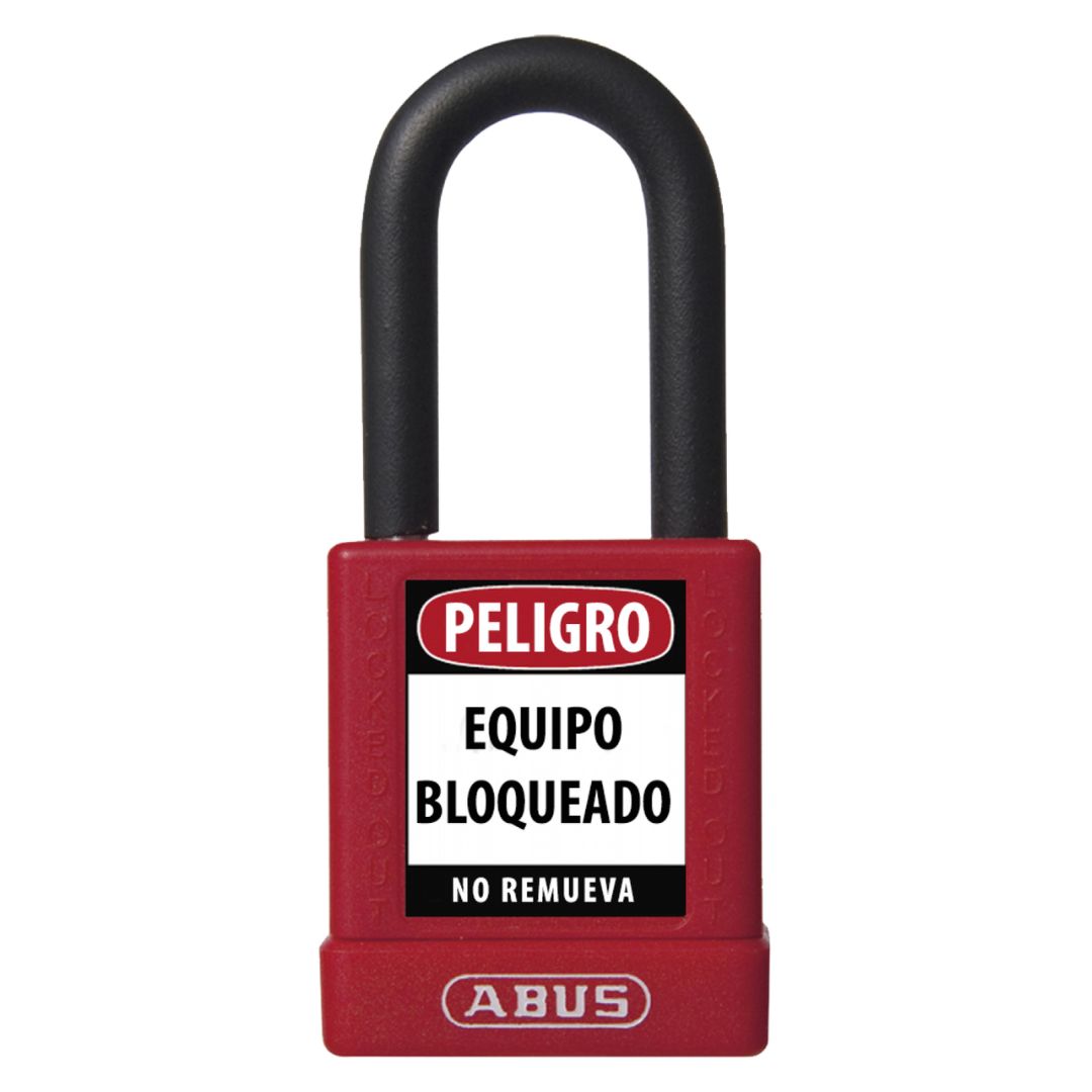 Candado de bloqueo eléctrico 74/40 KD color rojo marca ABUS – Safety ...