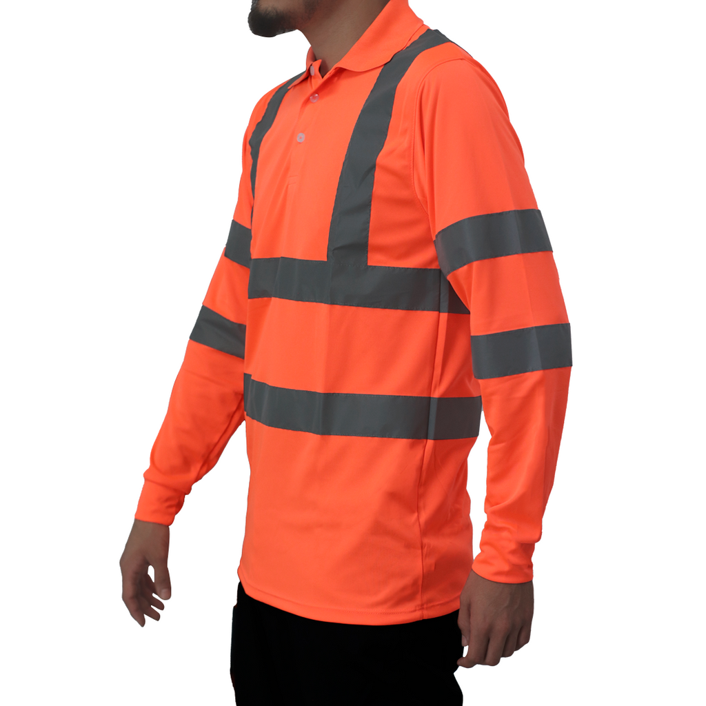 Camisa alta visibilidad manga larga reflejante mod. POLOHV marca LICA ...